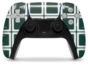 wraptorskinz skin wrap compatible with sony ps5 dualsense controller squared hunter green (controller not included)