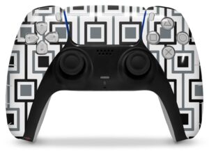 wraptorskinz skin wrap compatible with sony ps5 dualsense controller squares in squares (controller not included)