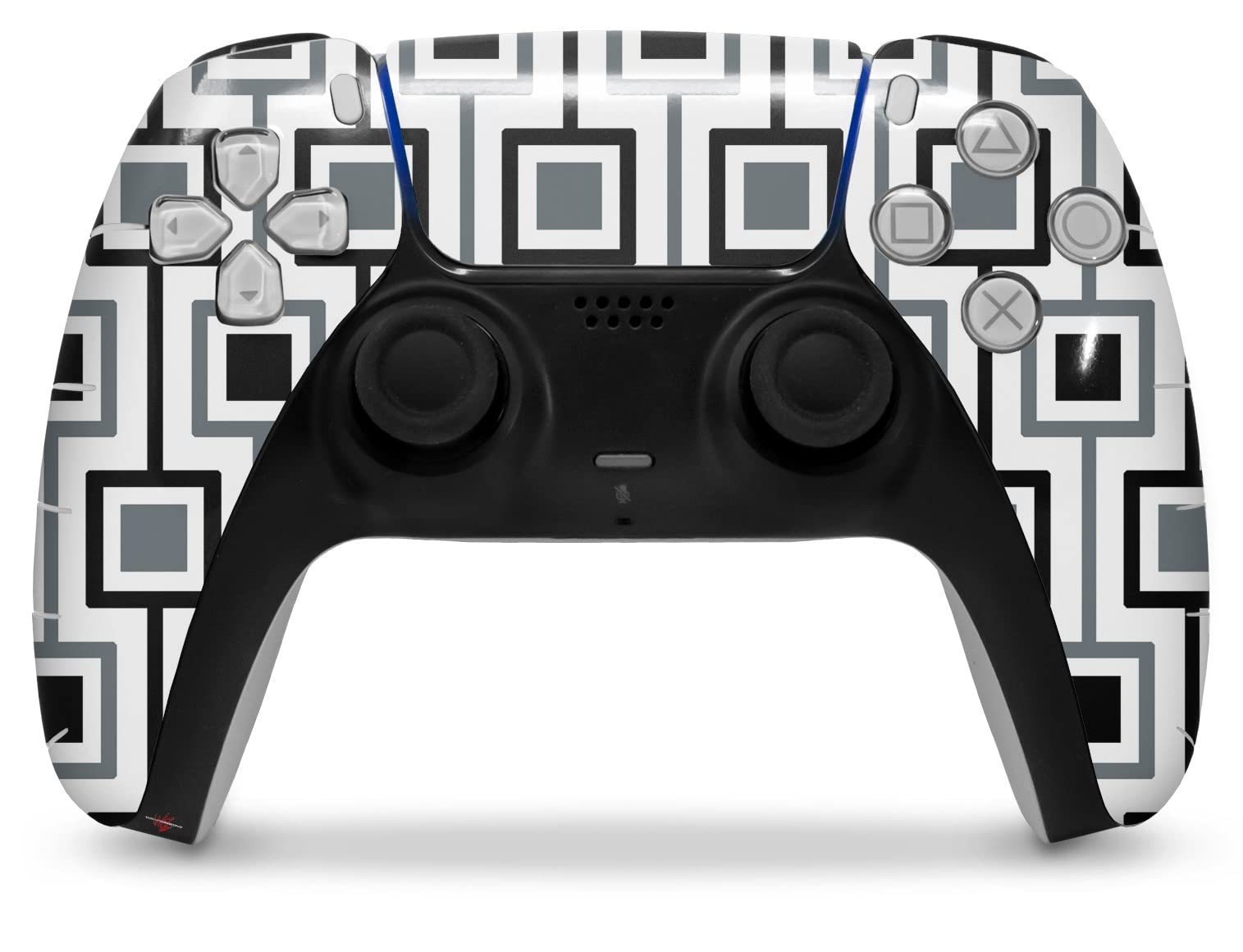 WraptorSkinz Skin Wrap compatible with Sony PS5 DualSense Controller Squares In Squares (CONTROLLER NOT INCLUDED)