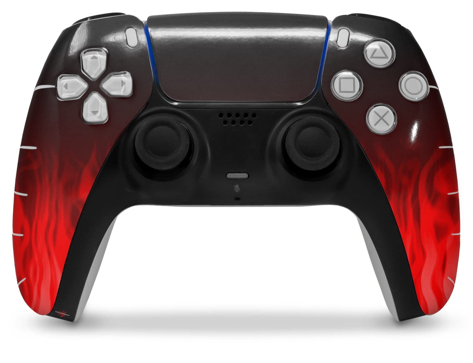 WraptorSkinz Skin Wrap compatible with Sony PS5 DualSense Controller Fire Red (CONTROLLER NOT INCLUDED)