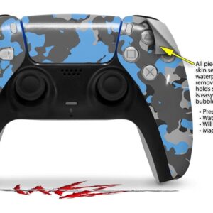 WraptorSkinz Skin Wrap compatible with Sony PS5 DualSense Controller WraptorCamo Old School Camouflage Camo Blue Medium (CONTROLLER NOT INCLUDED)