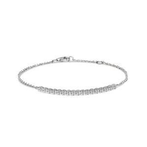 1/2 carat | 14k white gold | lab grown half tennis diamond bracelet gh-si1 quality igi certified friendly diamond bracelet for women