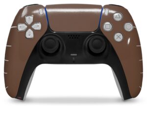 wraptorskinz skin wrap compatible with sony ps5 dualsense controller solids collection chocolate brown (controller not included)