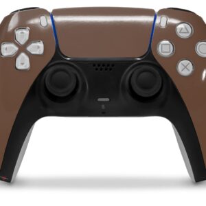 WraptorSkinz Skin Wrap compatible with Sony PS5 DualSense Controller Solids Collection Chocolate Brown (CONTROLLER NOT INCLUDED)