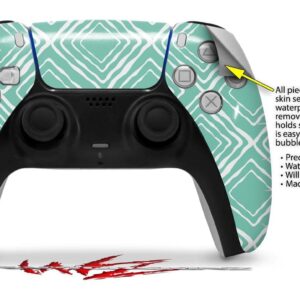 WraptorSkinz Skin Wrap compatible with Sony PS5 DualSense Controller Wavey Seafoam Green (CONTROLLER NOT INCLUDED)