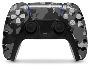 wraptorskinz skin wrap compatible with sony ps5 dualsense controller wraptorcamo old school camouflage camo black (controller not included)