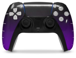 wraptorskinz skin wrap compatible with sony ps5 dualsense controller smooth fades purple black (controller not included)