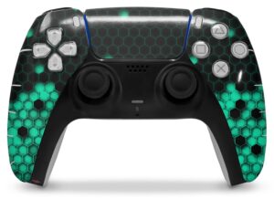 wraptorskinz skin wrap compatible with sony ps5 dualsense controller hex seafoan green (controller not included)