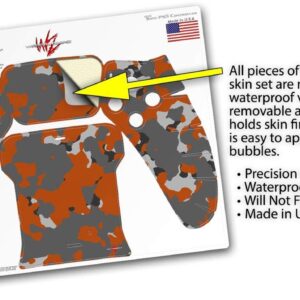 WraptorSkinz Skin Wrap compatible with Sony PS5 DualSense Controller WraptorCamo Old School Camouflage Camo Orange Burnt (CONTROLLER NOT INCLUDED)