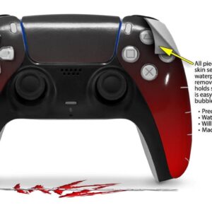 WraptorSkinz Skin Wrap compatible with Sony PS5 DualSense Controller Smooth Fades Red Black (CONTROLLER NOT INCLUDED)