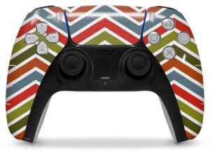 wraptorskinz skin wrap compatible with sony ps5 dualsense controller zig zag colors 01 (controller not included)