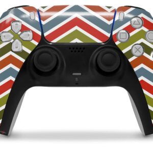 WraptorSkinz Skin Wrap compatible with Sony PS5 DualSense Controller Zig Zag Colors 01 (CONTROLLER NOT INCLUDED)