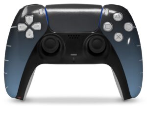 wraptorskinz skin wrap compatible with sony ps5 dualsense controller smooth fades blue dust black (controller not included)