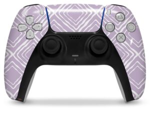 wraptorskinz skin wrap compatible with sony ps5 dualsense controller wavey lavender (controller not included)