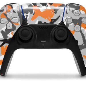 WraptorSkinz Skin Wrap compatible with Sony PS5 DualSense Controller Sexy Girl Silhouette Camo Orange (CONTROLLER NOT INCLUDED)