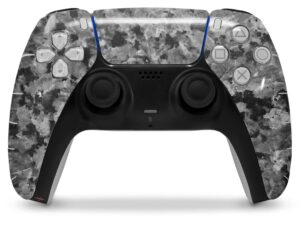 wraptorskinz skin wrap compatible with sony ps5 dualsense controller marble granite 02 speckled black gray (controller not included)