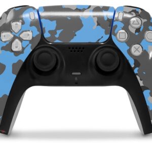 WraptorSkinz Skin Wrap compatible with Sony PS5 DualSense Controller WraptorCamo Old School Camouflage Camo Blue Medium (CONTROLLER NOT INCLUDED)