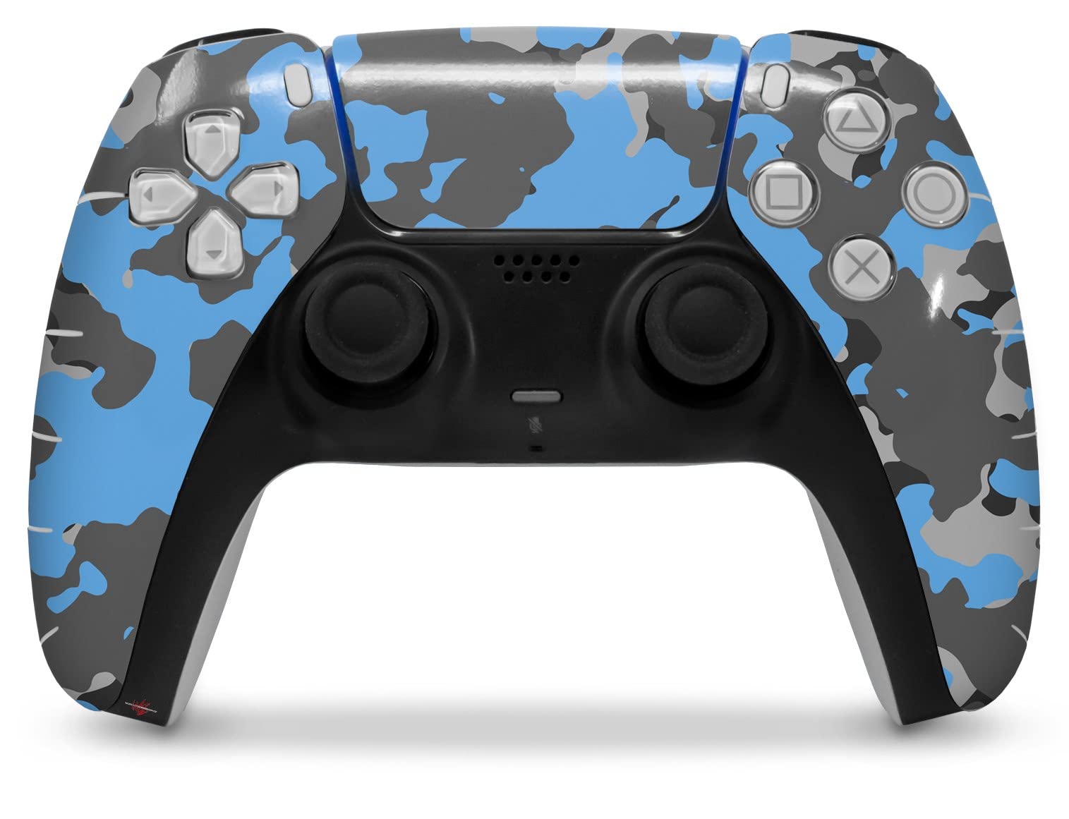 WraptorSkinz Skin Wrap compatible with Sony PS5 DualSense Controller WraptorCamo Old School Camouflage Camo Blue Medium (CONTROLLER NOT INCLUDED)