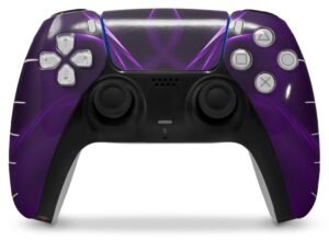 wraptorskinz skin wrap compatible with sony ps5 dualsense controller abstract 01 purple (controller not included)