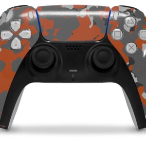 WraptorSkinz Skin Wrap compatible with Sony PS5 DualSense Controller WraptorCamo Old School Camouflage Camo Orange Burnt (CONTROLLER NOT INCLUDED)