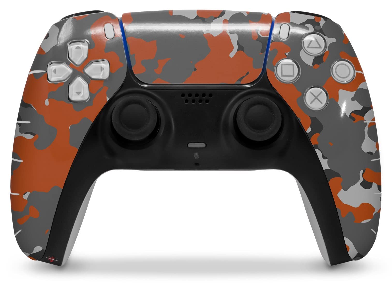 WraptorSkinz Skin Wrap compatible with Sony PS5 DualSense Controller WraptorCamo Old School Camouflage Camo Orange Burnt (CONTROLLER NOT INCLUDED)