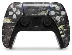 wraptorskinz skin wrap compatible with sony ps5 dualsense controller marble granite 03 black (controller not included)