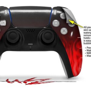 WraptorSkinz Skin Wrap compatible with Sony PS5 DualSense Controller Fire Red (CONTROLLER NOT INCLUDED)