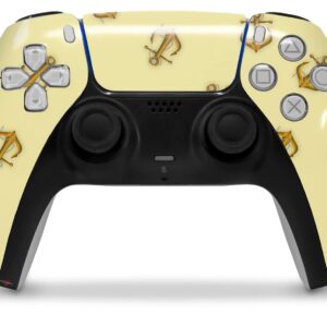 WraptorSkinz Skin Wrap compatible with Sony PS5 DualSense Controller Anchors Away Yellow Sunshine (CONTROLLER NOT INCLUDED)