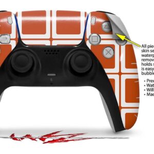 WraptorSkinz Skin Wrap compatible with Sony PS5 DualSense Controller Squared Burnt Orange (CONTROLLER NOT INCLUDED)