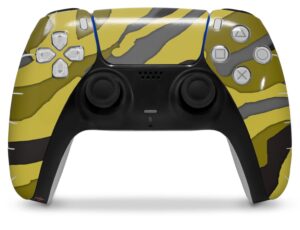 wraptorskinz skin wrap compatible with sony ps5 dualsense controller camouflage yellow (controller not included)