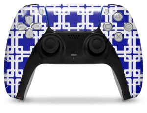 wraptorskinz skin wrap compatible with sony ps5 dualsense controller boxed royal blue (controller not included)