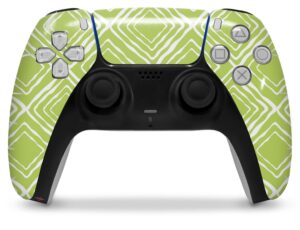 wraptorskinz skin wrap compatible with sony ps5 dualsense controller wavey sage green (controller not included)