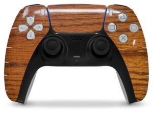 wraptorskinz skin wrap compatible with sony ps5 dualsense controller wood grain - oak 01 (controller not included)