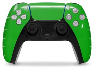 wraptorskinz skin wrap compatible with sony ps5 dualsense controller solids collection green (controller not included)