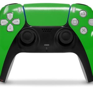 WraptorSkinz Skin Wrap compatible with Sony PS5 DualSense Controller Solids Collection Green (CONTROLLER NOT INCLUDED)