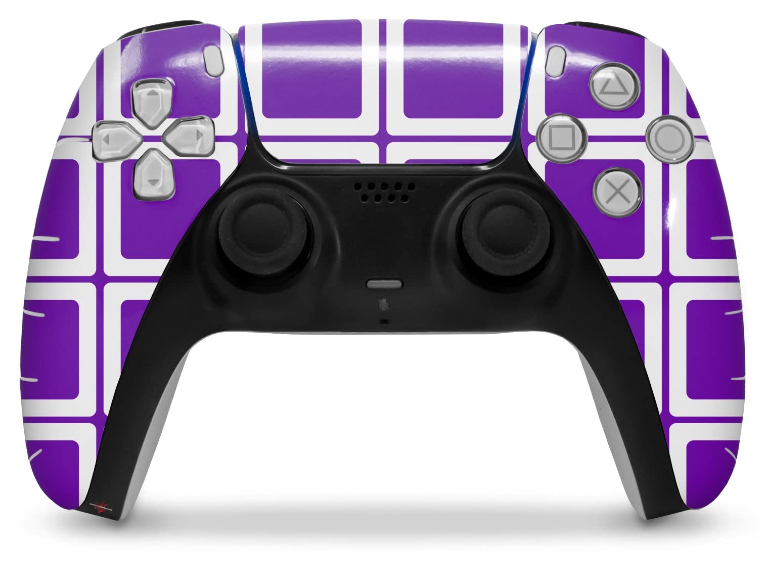 WraptorSkinz Skin Wrap compatible with Sony PS5 DualSense Controller Squared Purple (CONTROLLER NOT INCLUDED)