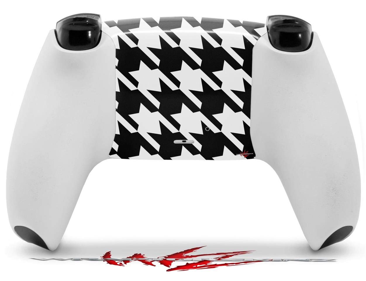 WraptorSkinz Skin Wrap compatible with Sony PS5 DualSense Controller Houndstooth White (CONTROLLER NOT INCLUDED)