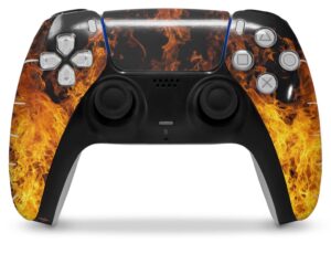 wraptorskinz skin wrap compatible with sony ps5 dualsense controller open fire (controller not included)