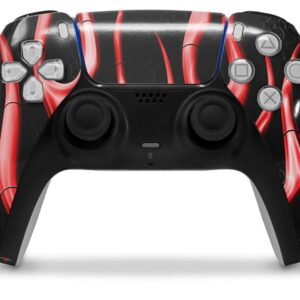 WraptorSkinz Skin Wrap compatible with Sony PS5 DualSense Controller Metal Flames Red (CONTROLLER NOT INCLUDED)