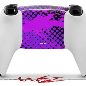 WraptorSkinz Skin Wrap compatible with Sony PS5 DualSense Controller Halftone Splatter Hot Pink Purple (CONTROLLER NOT INCLUDED)