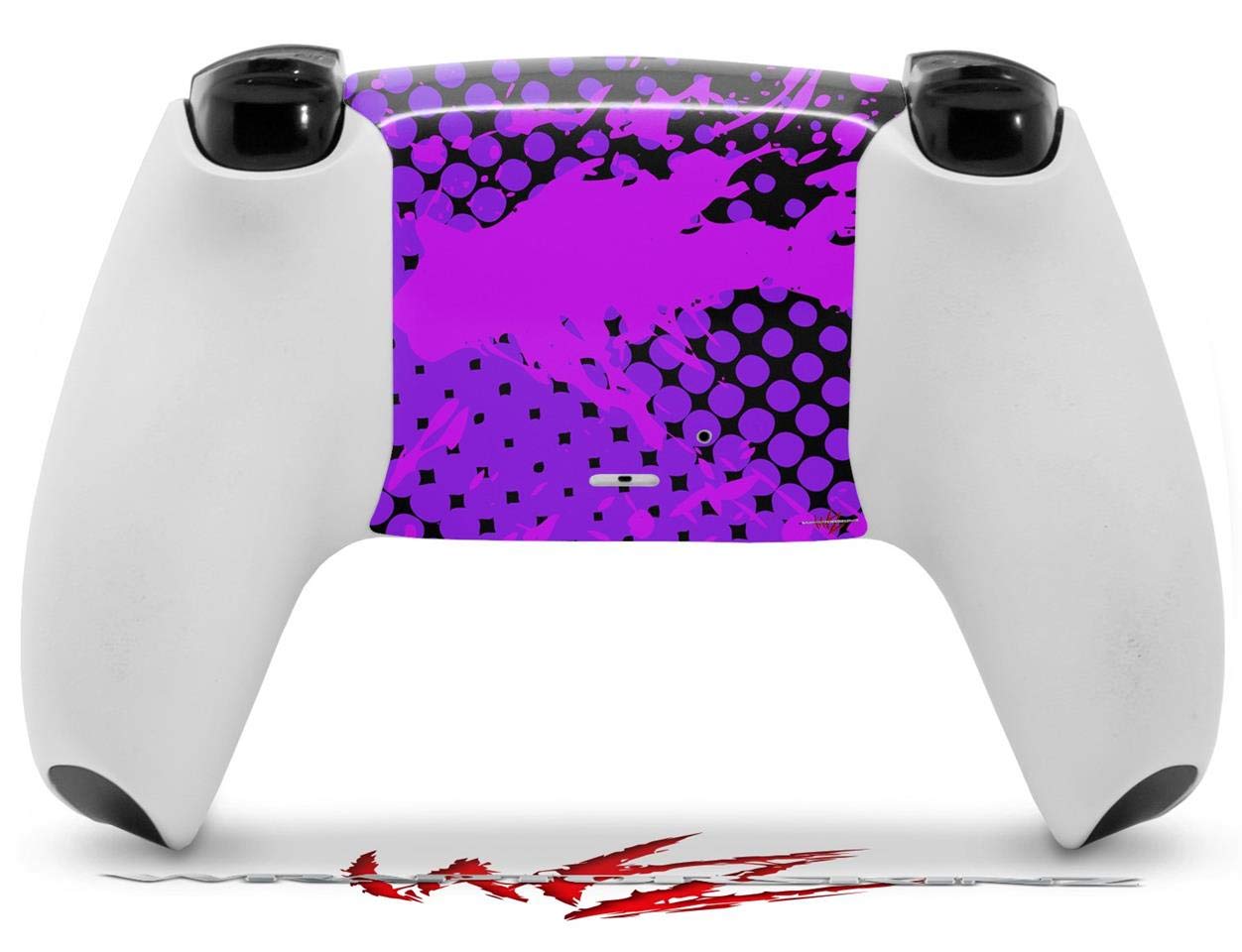 WraptorSkinz Skin Wrap compatible with Sony PS5 DualSense Controller Halftone Splatter Hot Pink Purple (CONTROLLER NOT INCLUDED)