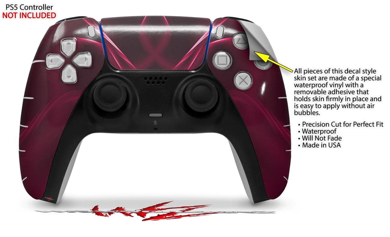 WraptorSkinz Skin Wrap compatible with Sony PS5 DualSense Controller Abstract 01 Pink (CONTROLLER NOT INCLUDED)