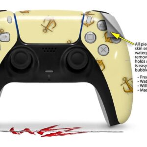 WraptorSkinz Skin Wrap compatible with Sony PS5 DualSense Controller Anchors Away Yellow Sunshine (CONTROLLER NOT INCLUDED)