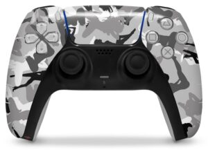 wraptorskinz skin wrap compatible with sony ps5 dualsense controller sexy girl silhouette camo gray (controller not included)