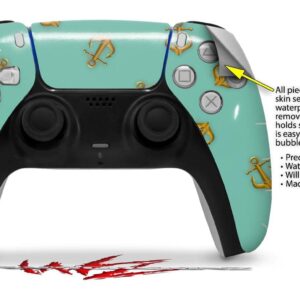 WraptorSkinz Skin Wrap compatible with Sony PS5 DualSense Controller Anchors Away Seafoam Green (CONTROLLER NOT INCLUDED)