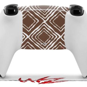 WraptorSkinz Skin Wrap compatible with Sony PS5 DualSense Controller Wavey Chocolate Brown (CONTROLLER NOT INCLUDED)