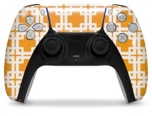 wraptorskinz skin wrap compatible with sony ps5 dualsense controller boxed orange (controller not included)