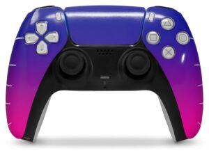 wraptorskinz skin wrap compatible with sony ps5 dualsense controller smooth fades hot pink blue (controller not included)