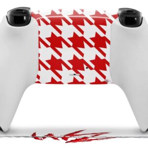 WraptorSkinz Skin Wrap compatible with Sony PS5 DualSense Controller Houndstooth Red (CONTROLLER NOT INCLUDED)