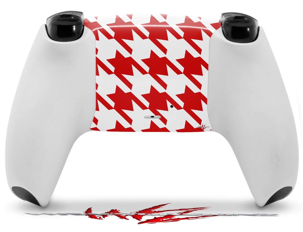 WraptorSkinz Skin Wrap compatible with Sony PS5 DualSense Controller Houndstooth Red (CONTROLLER NOT INCLUDED)